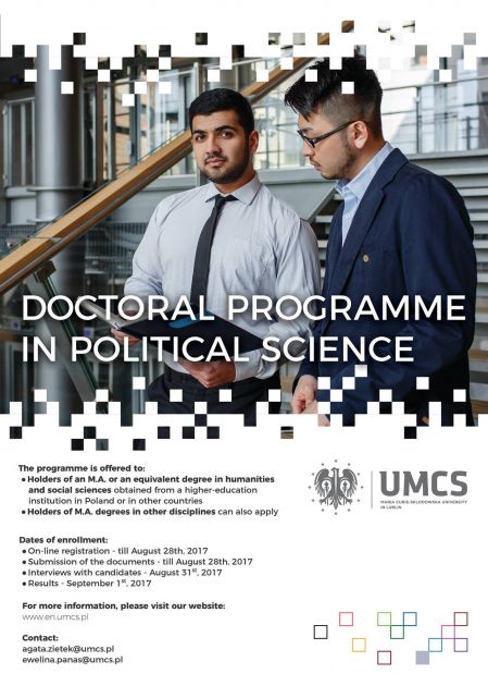 NEW PhD Program in Political Science (in English) - July - 2017 - News ...