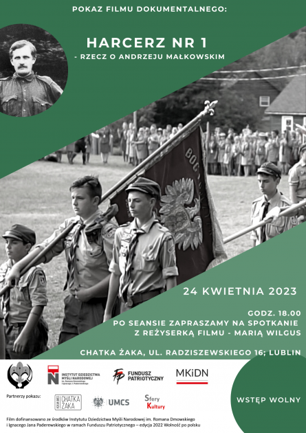 „Harcerz nr 1. Rzecz o Andrzeju Małkowskim” - pokaz filmowy - Kwiecień ...